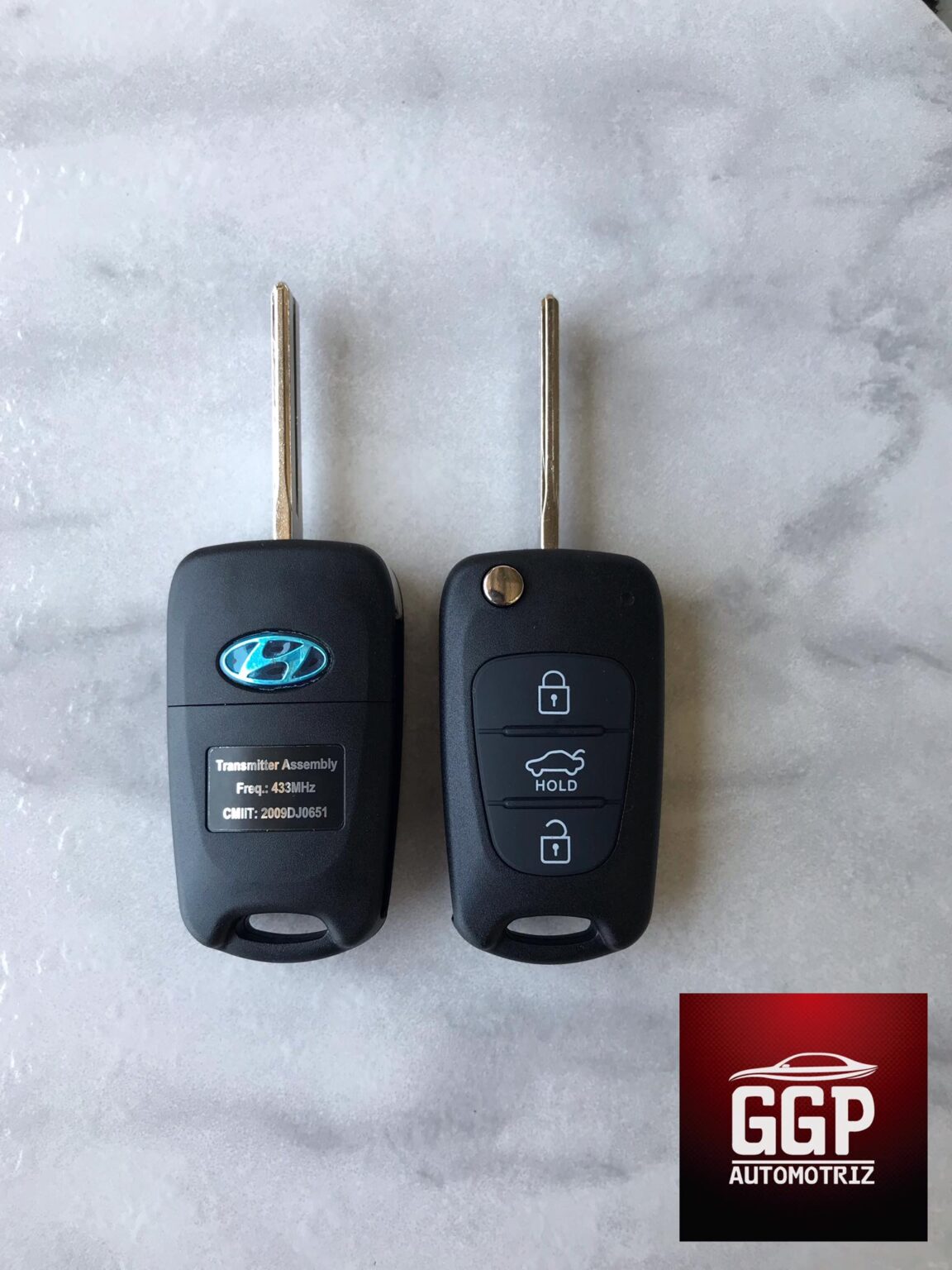 CARCASA DE LLAVE FLIP CON CHIP HYUNDAI - GGP Automotriz Acesorios